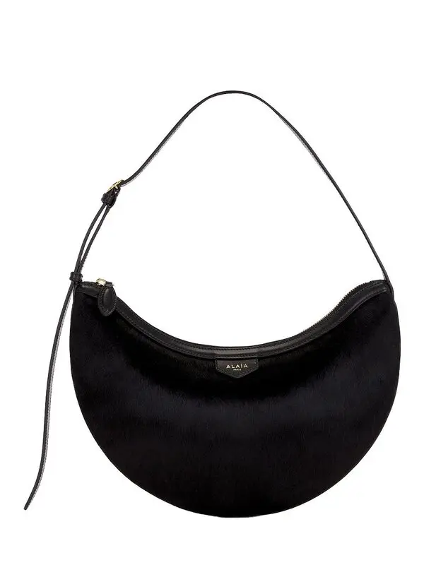 Alaïa Demi Lune Haircalf Bag - Noir