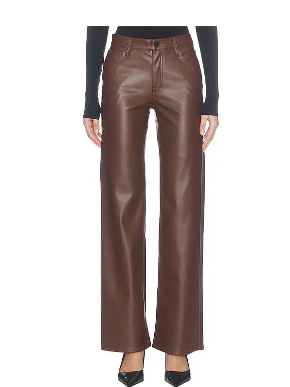 Hudson Jeans Rosie High Rise Wide Leg In Brown - Chicory Coffee