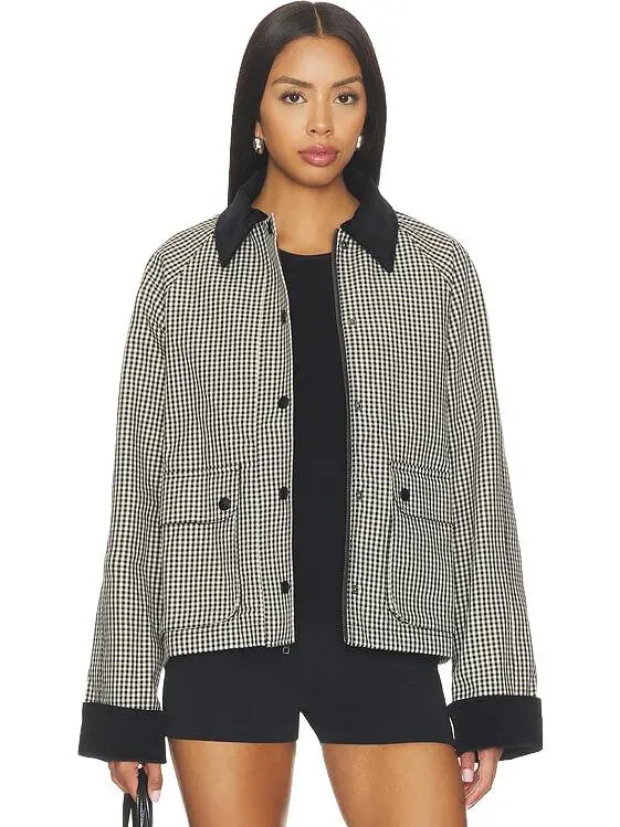 Good American The Heritage Jacket In Multi - Black Check