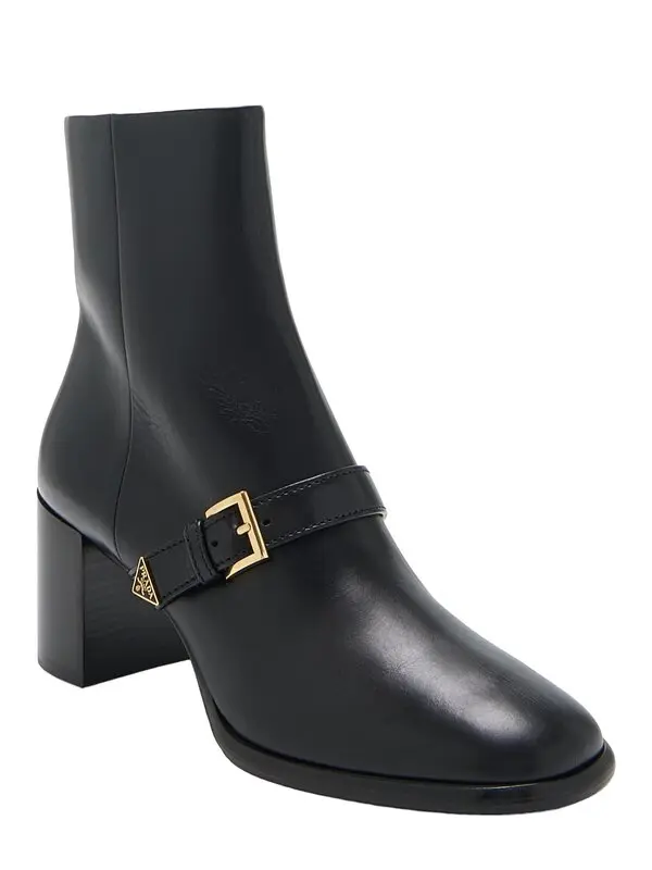 Prada Tronchetti Leather Boots - Black