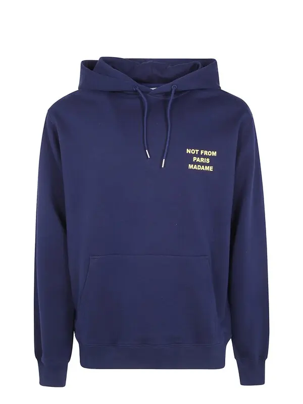 Drole De Monsieur Hoodie "bold Slogan - Blue