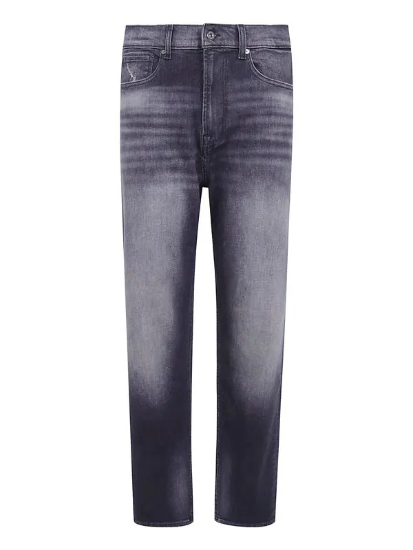 Seven For All Mankind Straight-leg Jeans "easy Straight - Gray