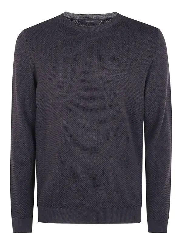 ZANONE Round Neck Sweater - Brown