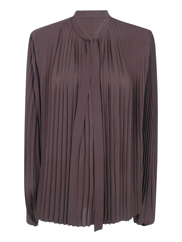 TOM FORD Shirt Lavalliere "viscose Crepe De Chine Sunray Plisse - Green