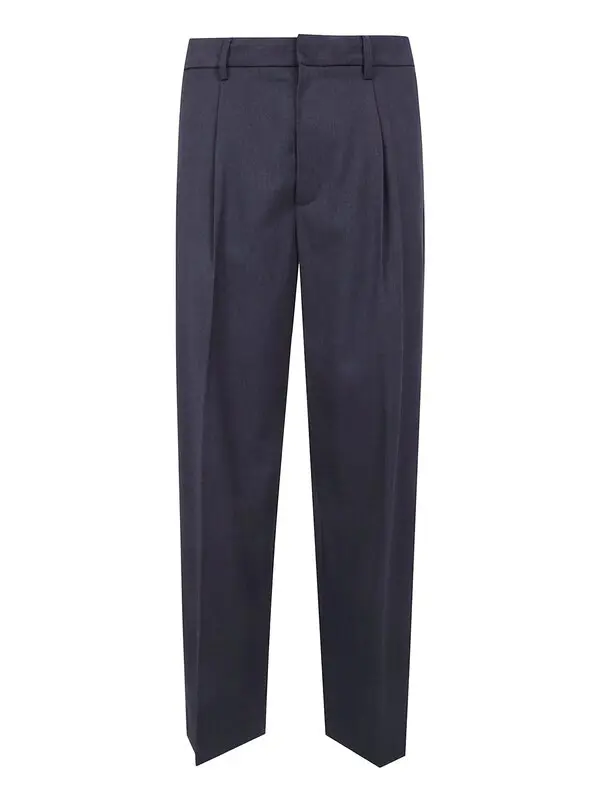 DUNST Pants Pleated "semi-wide Slacks - Gray