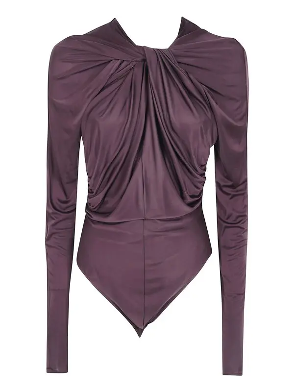 Balmain Long-sleeve Body Twist Detail - Brown