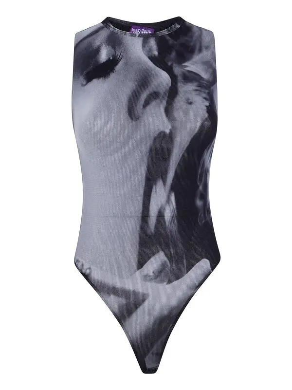 JEAN PAUL GAULTIER Tank Top Mesh "smoking - Black