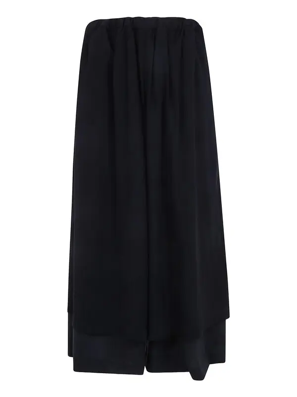 Comme Des Garçons Wide-leg Trousers Light Wool Tropical - Black