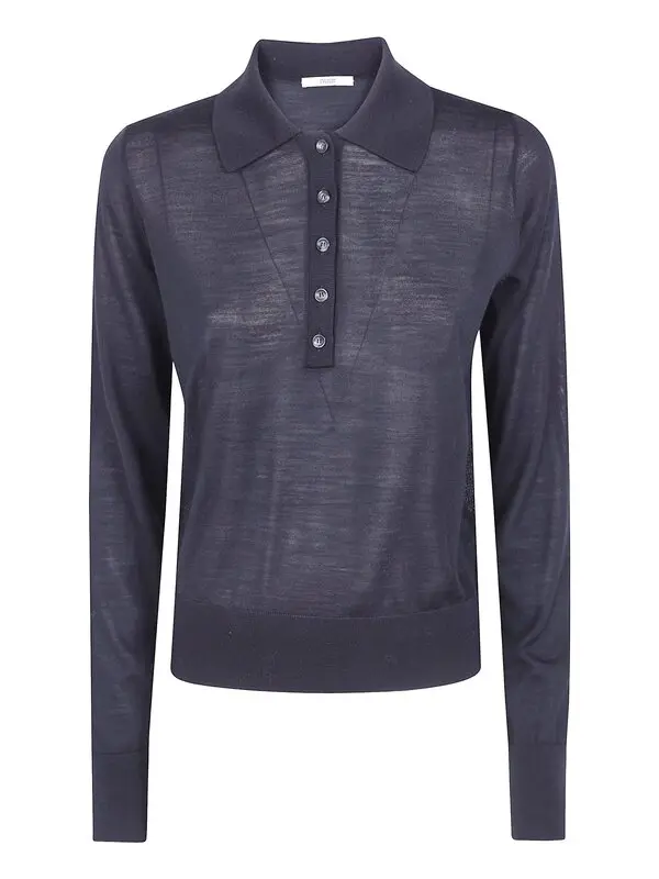 NUUR Sweater Polo Neck Long Sleeves - Black
