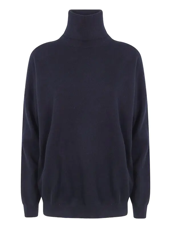 GENTRYPORTOFINO Asymmetric Sweater - Black