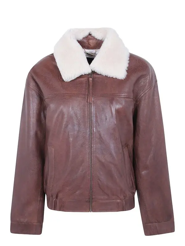 Seventy Leather Jacket Vintage - Brown
