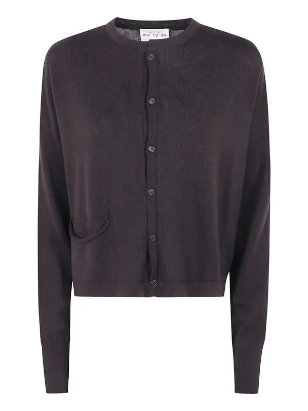 MA`RY`YA Merino Cardigan "rebecca - Brown