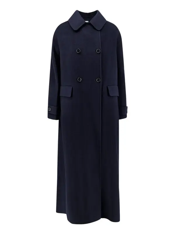 Aspesi Doublebreasted Wool Coat - Blue