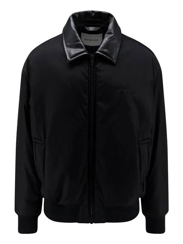 Balenciaga Cocoon Down Jacket In Cotton Blend - Black