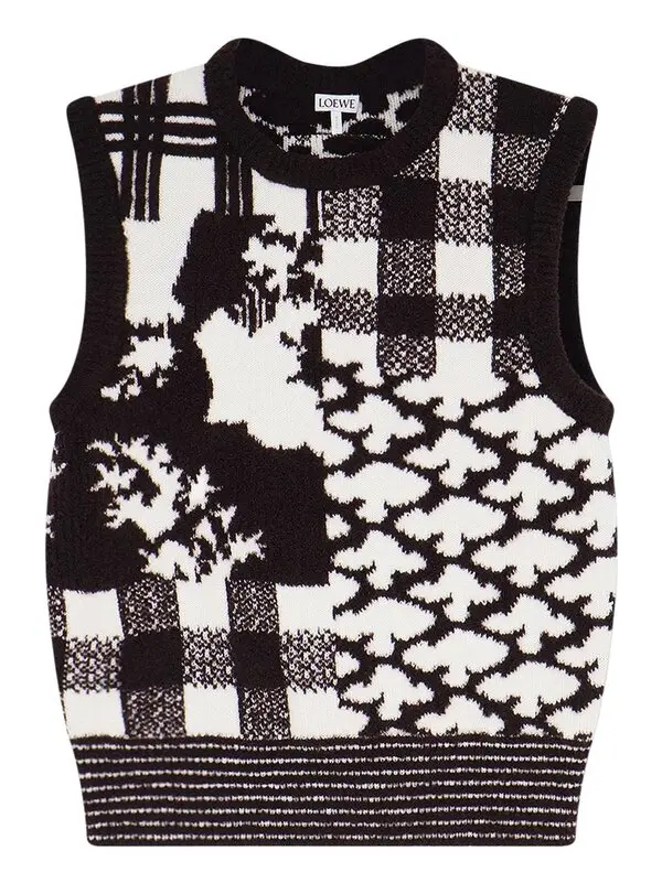 Loewe Sleeveless Wool Sweater - Brown