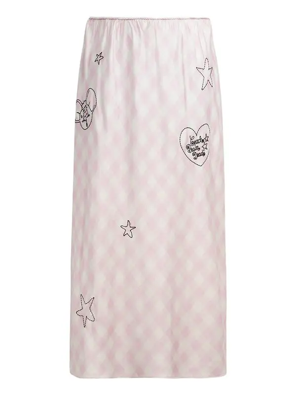 COACH OUTLET Brain Dead Embroidered Slip Skirt - Light Pink