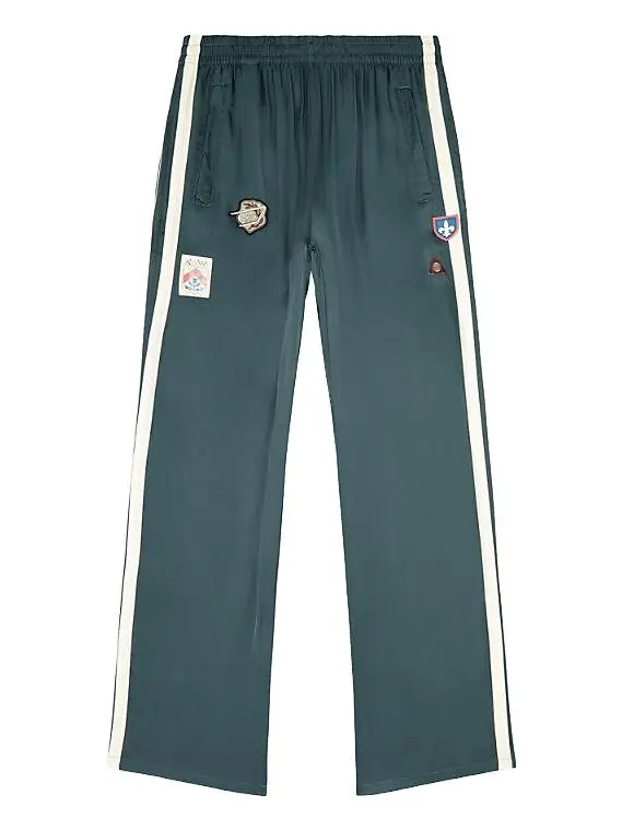 DIESEL® Embroidered-patches Satin Track Trousers - 5kq