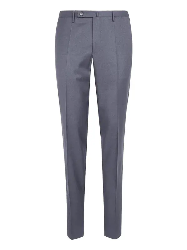 Incotex Tailored Wool Trousers With Pleats - Grey