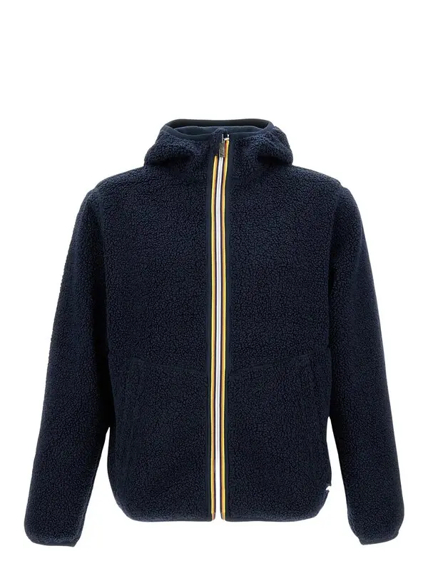 K-WAY Water-resistant 100% Polyester Coat - Navy