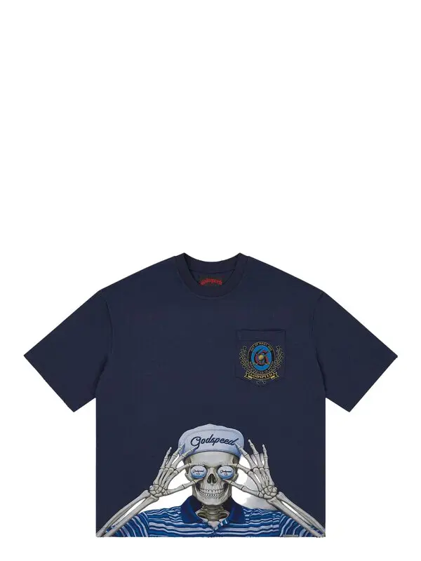 GODSPEED Golf Days Pocket Tee 'navy - Blue