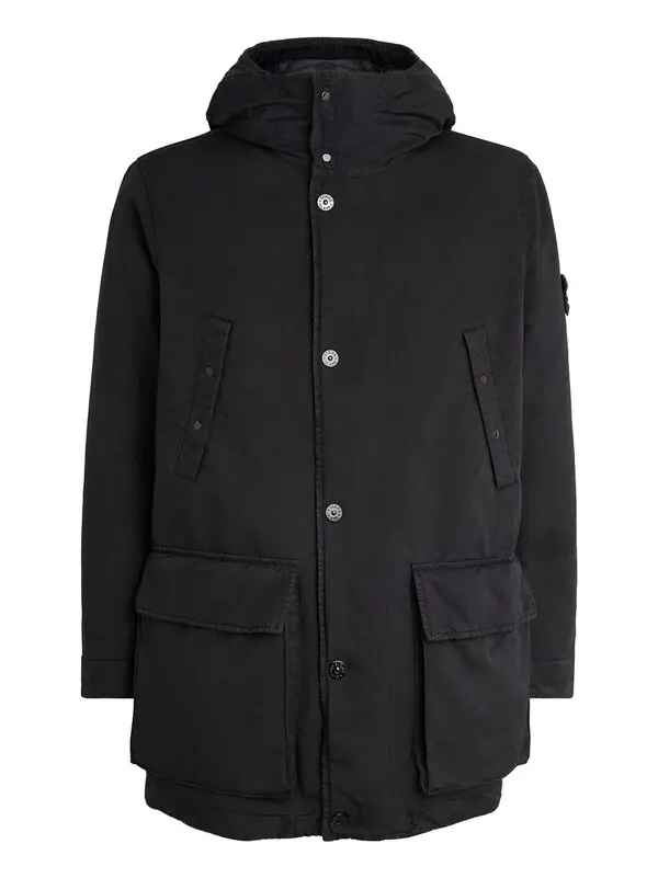 Stone Island Ghost Piece Short Down Parka - Black