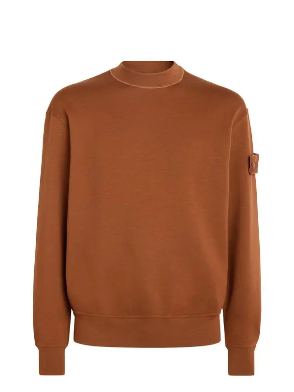 Stone Island Ghost Piece Wool-cotton Sweatshirt - Red