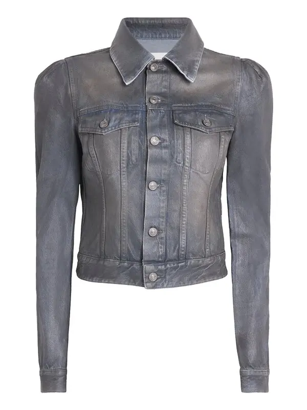 7 For All Mankind Coated Denim Jacket - Grey