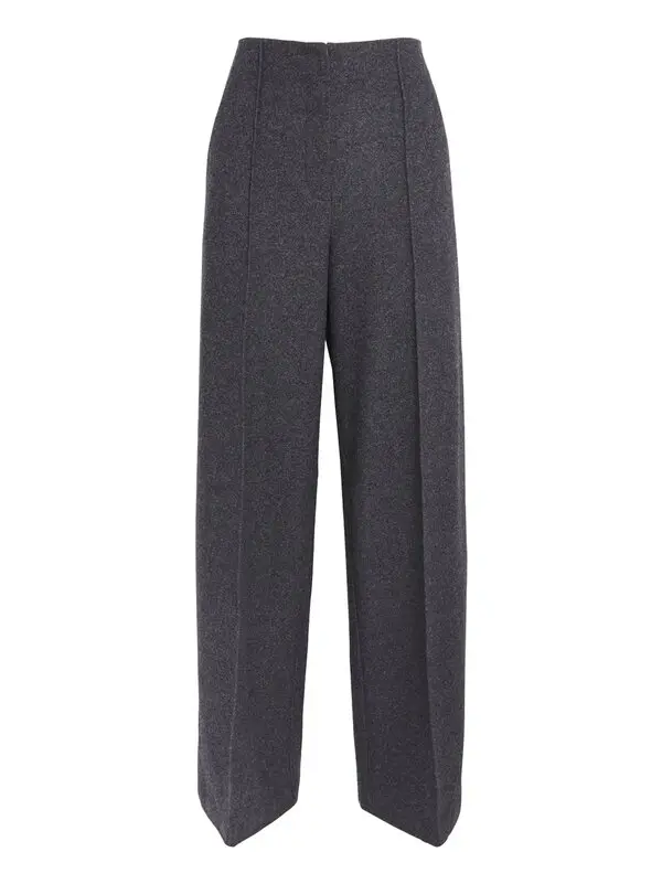 Paige Wool-blend Vicenza Trousers - Grey