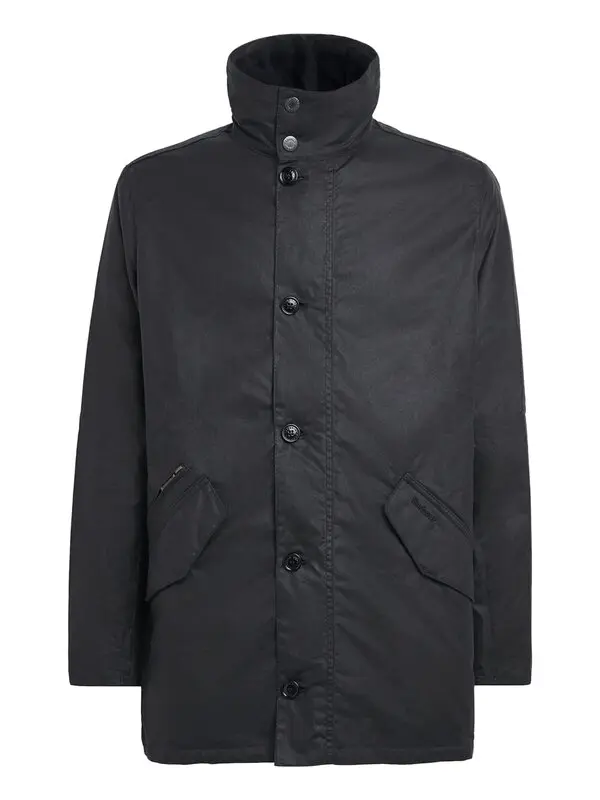 Barbour Waxed Cotton Modern Powell Jacket - Navy
