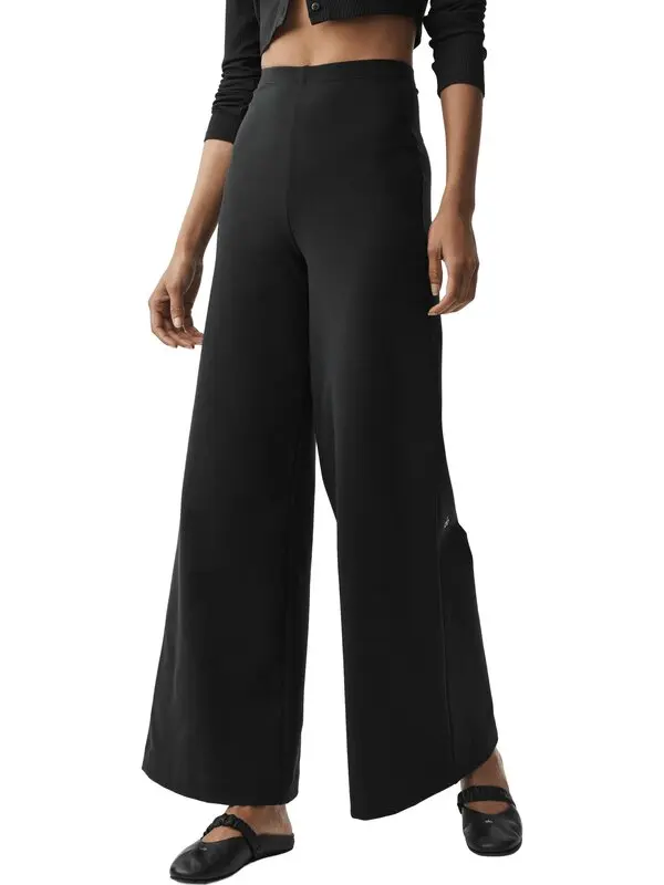 Alo Yoga Airbrush High-waist Wide Leg Pants Long - Black