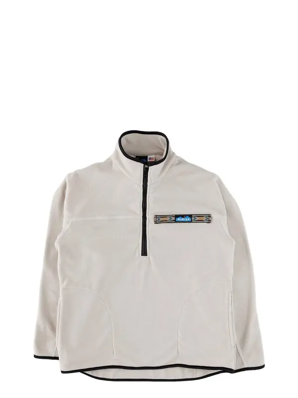 KAVU Throwshirt Fleece Pullover1/2-zip - Natural