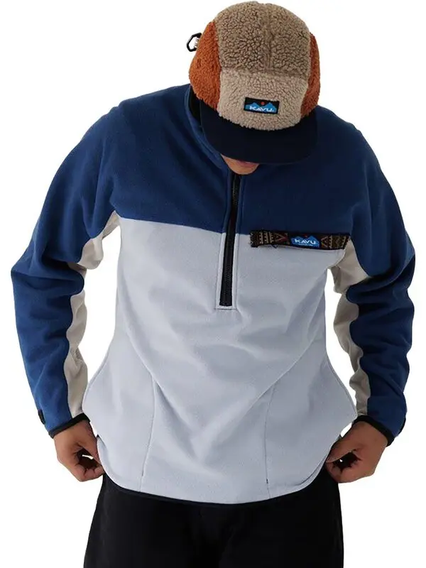 KAVU Throwshirt Fleece Pullover1/2-zip - Storm Brew