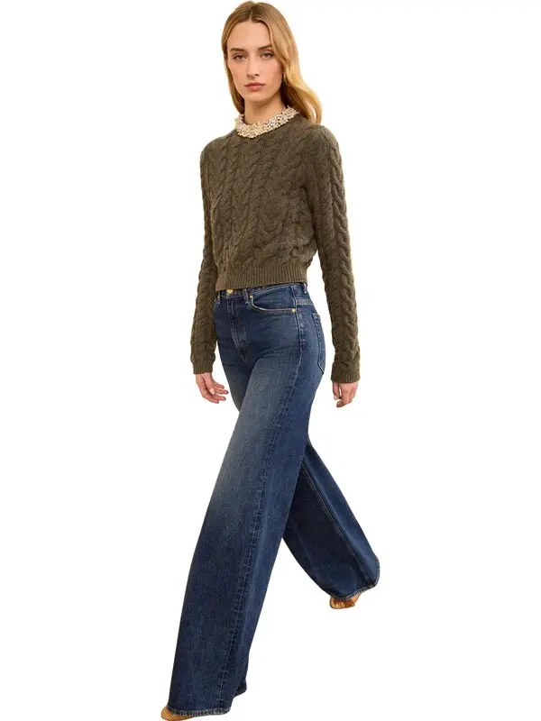 Ulla Johnson Marlie Knit Pullover With Embellishment - Militaire