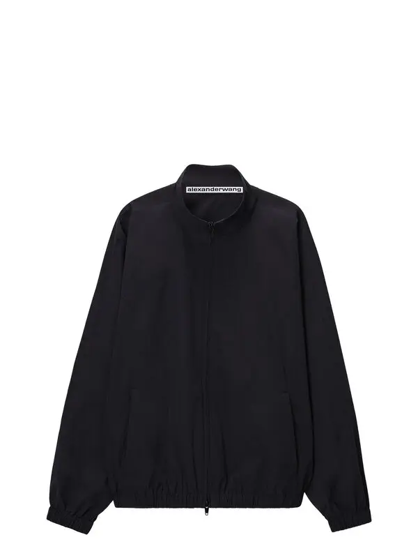 Alexander Wang Perforated Logo Track Jacket - Black