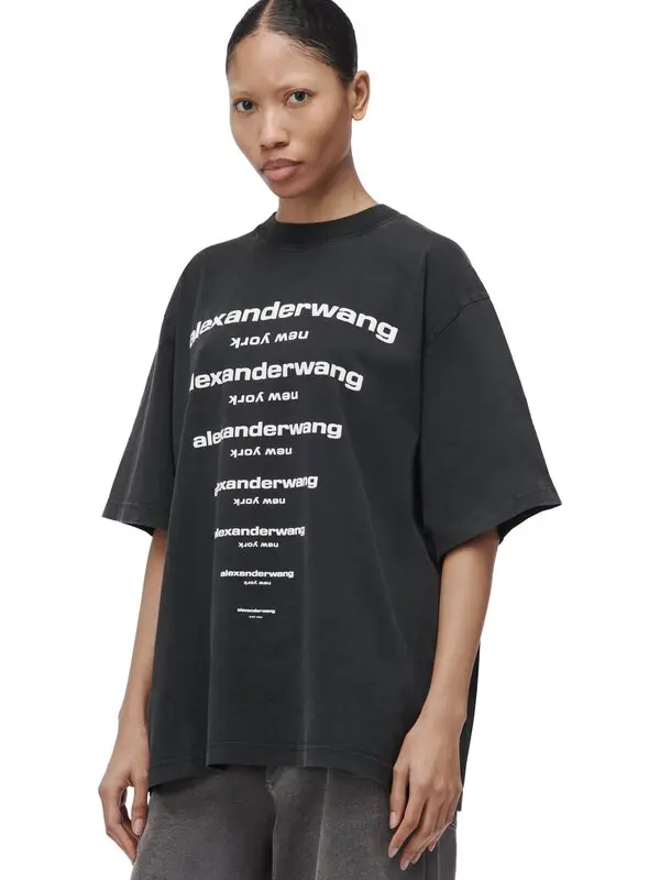 Alexander Wang Gradient Logo Tee - Washed Black