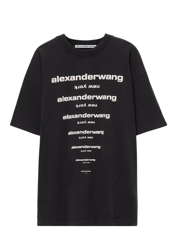 Alexander Wang Gradient Logo Tee - Washed Black