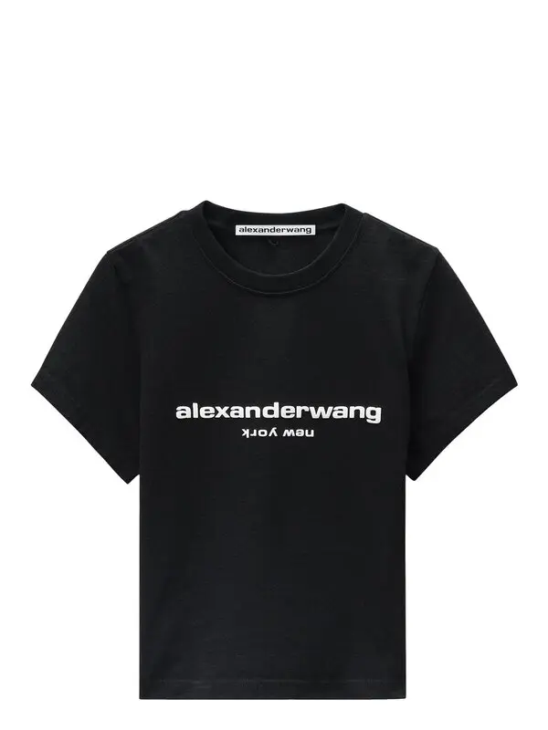 Alexander Wang Puff Logo Baby Tee - Black