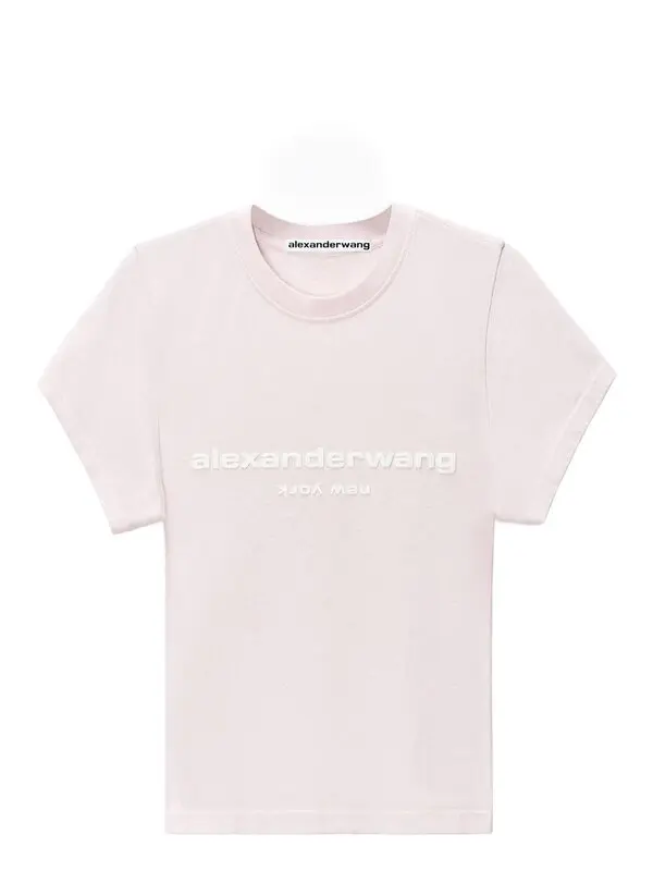 Alexander Wang Puff Logo Baby Tee - Light Pink