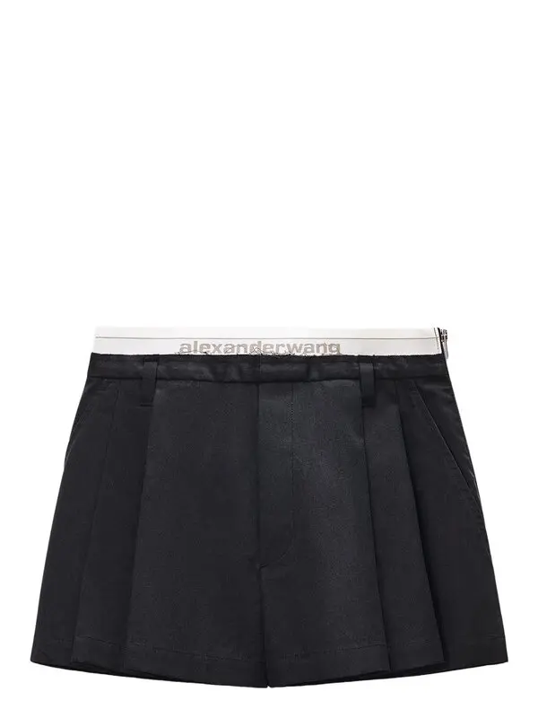 Alexander Wang Logo Elastic High-rise Short - Black