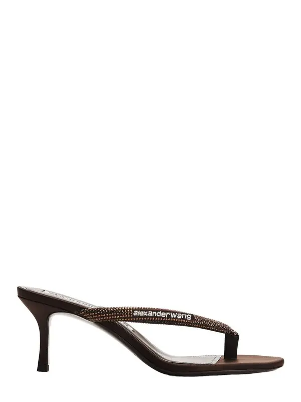 Alexander Wang Courtney 65mm Thong Logo Sandal - Brown
