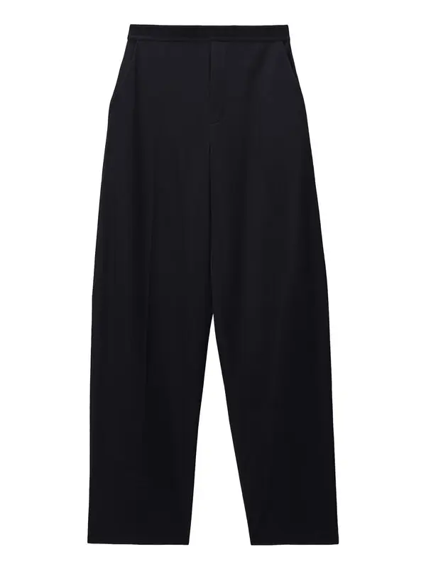Alexander Wang Logo Elastic Mid-rise Articulated Pant - Dark Navy
