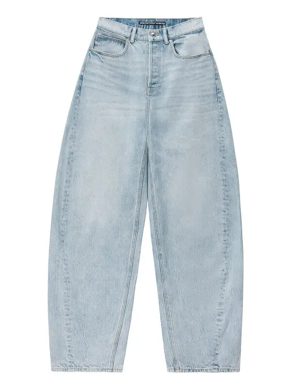 Alexander Wang Blow Up Crystal Hotfix Logo Pocket Jean - Light Bleach