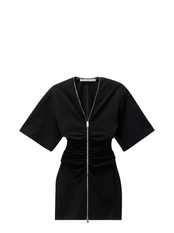 Alexander Wang Zipper Tee Dress - Black