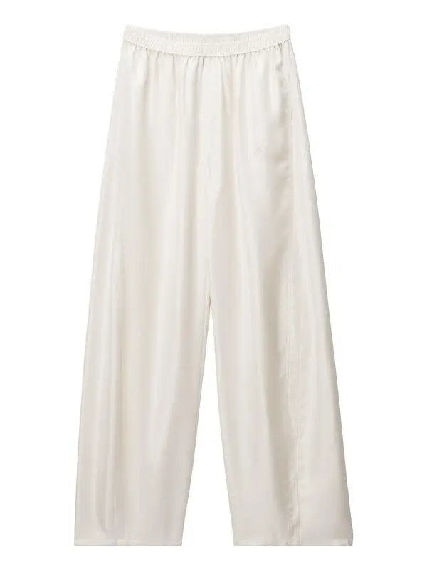 Alexander Wang Silk Mid-rise Track Pant - Ivory