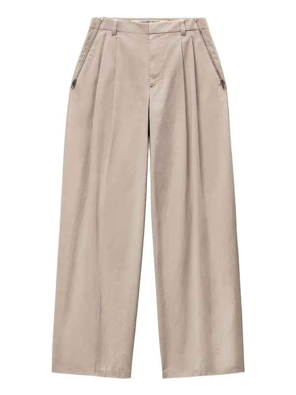 Alexander Wang Side Zip Mid-rise Tailored Pant - Stone
