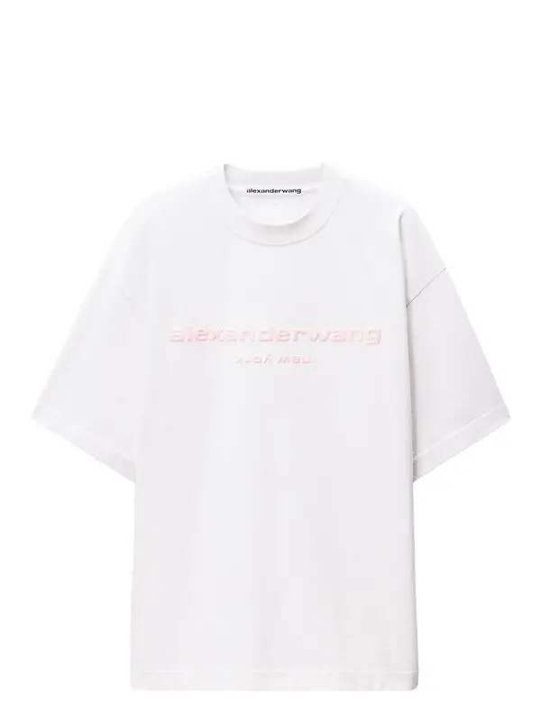 Alexander Wang Puff Logo Oversized Tee - White