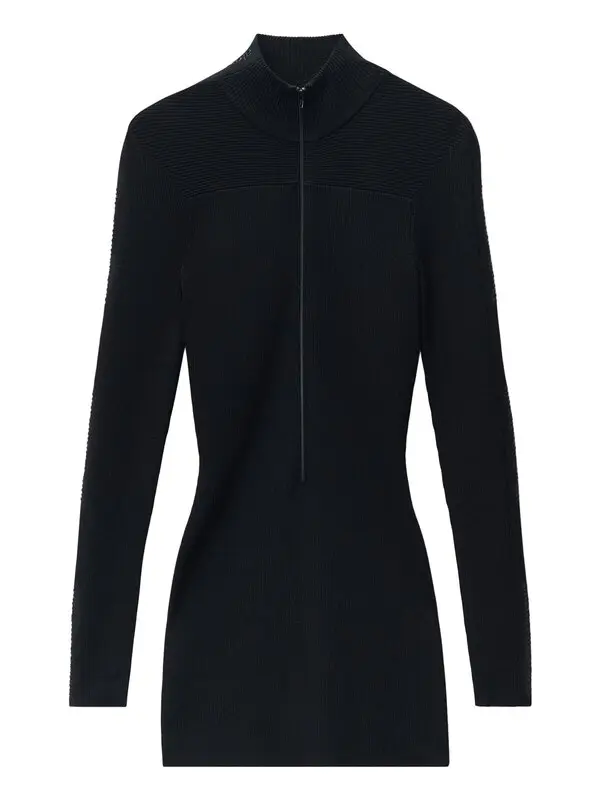 Alexander Wang Logo Track Stripe Dress - Black