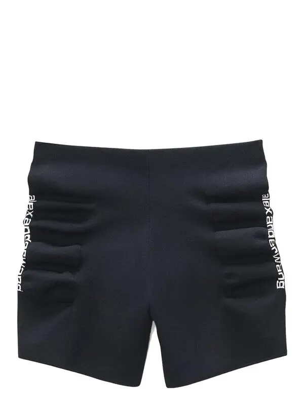Alexander Wang Ruched Logo Mini Short - Midnight Navy