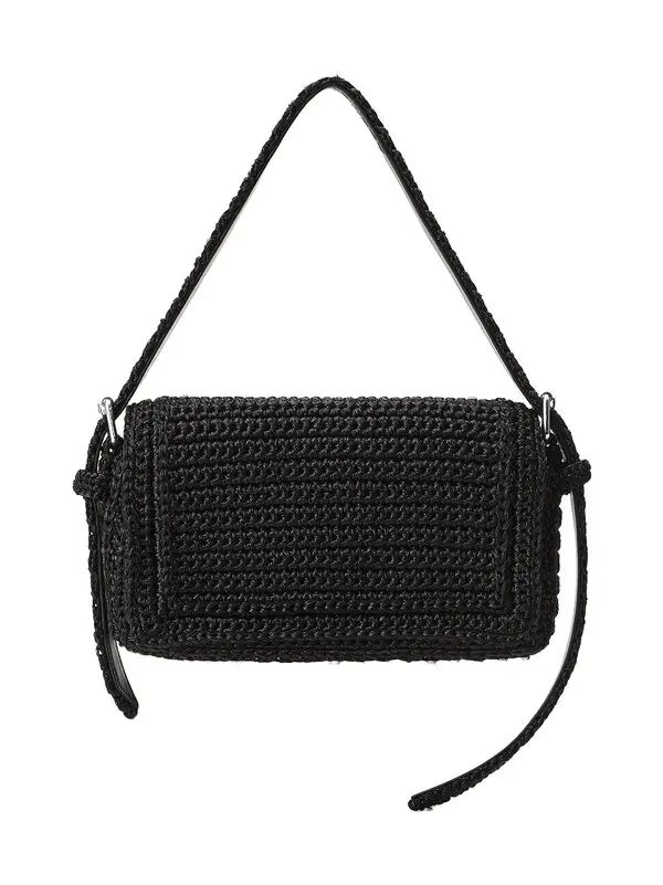 Alexander Wang Ricco Cozy Slim Flap Bag - Black