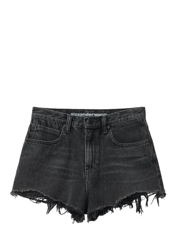 Alexander Wang Aged Denim Bite Short - Grey Aged